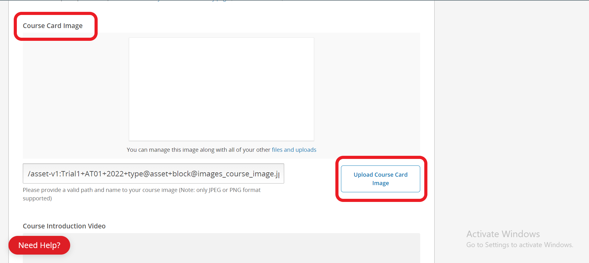 Setting the Course Card Image for Your Course