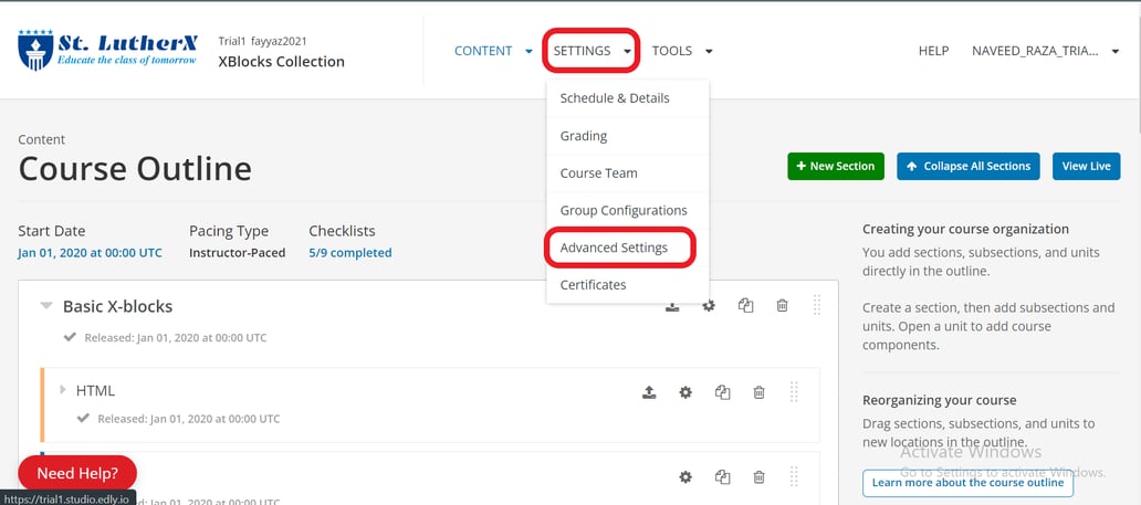 Enabling XBlocks in Your Course