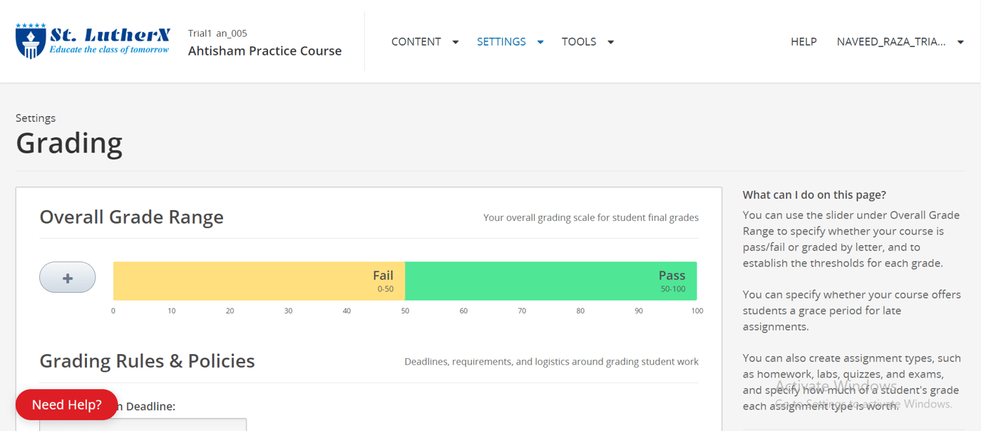 Establishing a Grading Policy For a Course